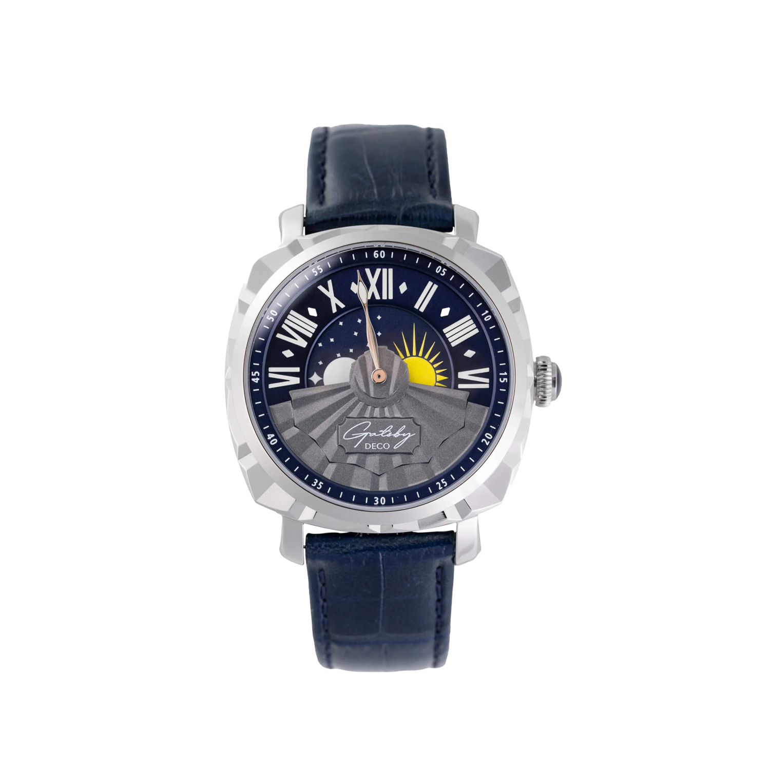 Blue & Silver Gatsby Jazzy Watch | Swiss Automatic Movement, Collector ...